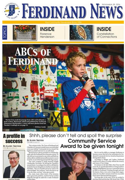 Ferdinand News earns Blue Ribbon status - Dubois County Free Press, Inc.