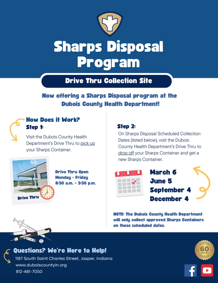 New Sharps Disposal Program at the Dubois County Health Department ...