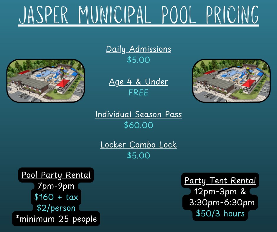 Jasper Park and Rec announces new pool prices - Dubois County Free ...