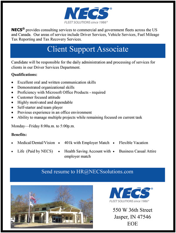 Jobs - Dubois County Free Press, Inc