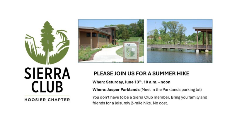 Sierra Club Hoosier Chapter outing hike - Dubois County Free Press, Inc.